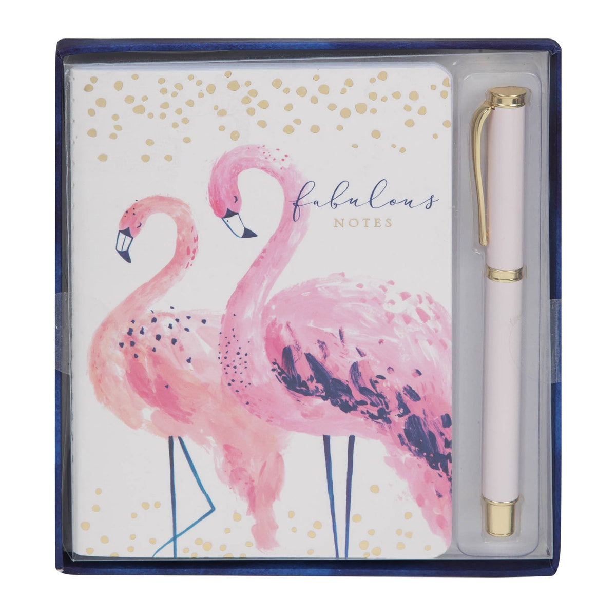 Fabulous Flamingo Notepad And Pen Set – PINKBLUEWHITE